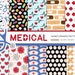 Medical Digital Paper. Nurse, Doctor Pattern. Hospital, Pills, Virus ...