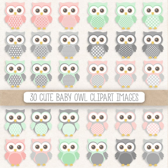 Pink And Grey Owl Clip Art