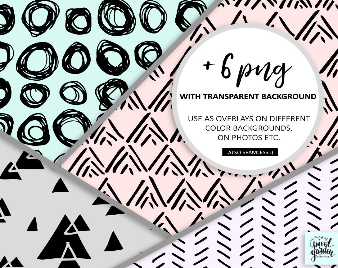 Scandinavian Digital Paper. Nordic Minimalist Doodle Pattern. - Etsy