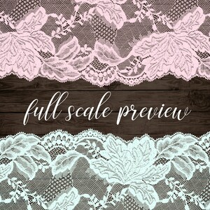 Wedding Clipart Lace. Pastel Lace Border Clip Art. Shabby Chic Bridal ...