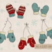 Hand Drawn Mittens Clipart. Doodle Winter Clothing Illustrations. Red ...