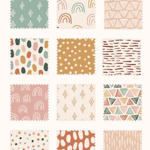 Boho Seamless Digital Paper. Boho Rainbow Scrapbook Paper. Polka Dot ...