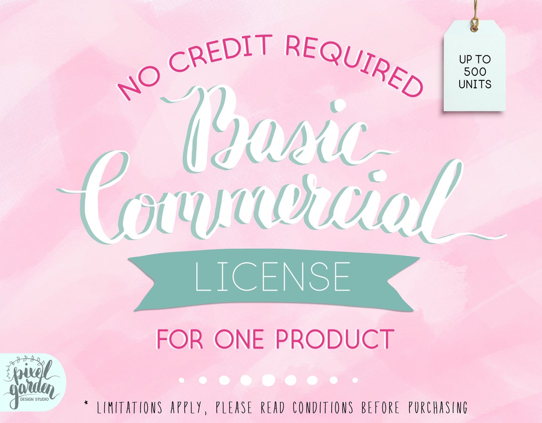 Basic Commercial Use License Add-on for ONE Clip Art or Digital Paper ...