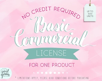 BASIC COMMERCIAL LICENSE for One Digital Product Design for - Etsy
