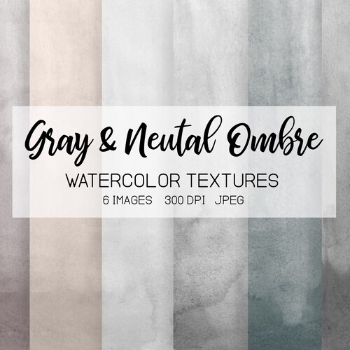 Watercolor Ombre Digital Paper. Handpainted Blue Lavender | Etsy