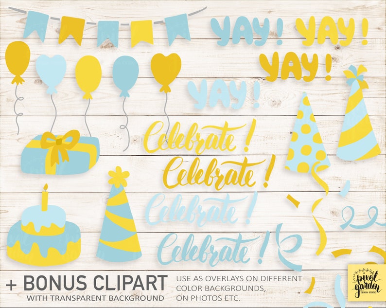 Birthday Digital Paper. Hand Drawn Seamless Party Digital - Etsy