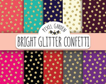 Black and Gold Glitter Digital Paper Pack. Quatrefoil | Etsy