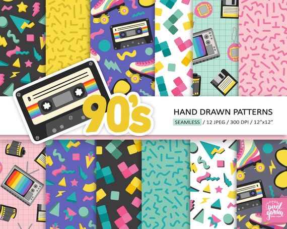 80s Pattern Background