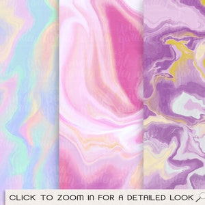 Marble Texture Digital Paper. Pastel Marbled Background. Hand Painted ...
