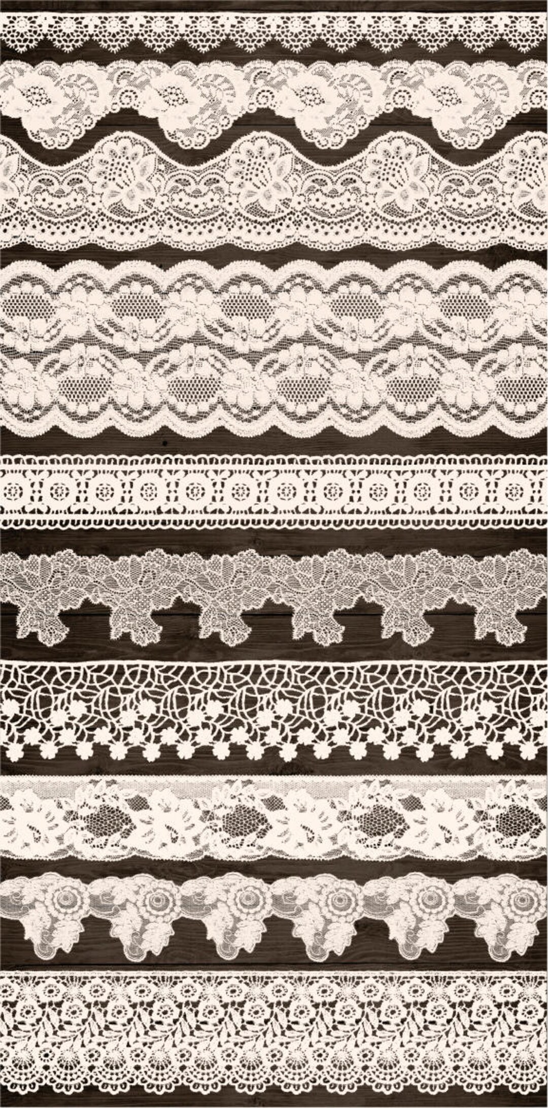 Ivory Lace Clipart Border