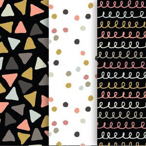 Geometric Doodles Digital Paper Pack. Hand Drawn Scrapbook Paper ...