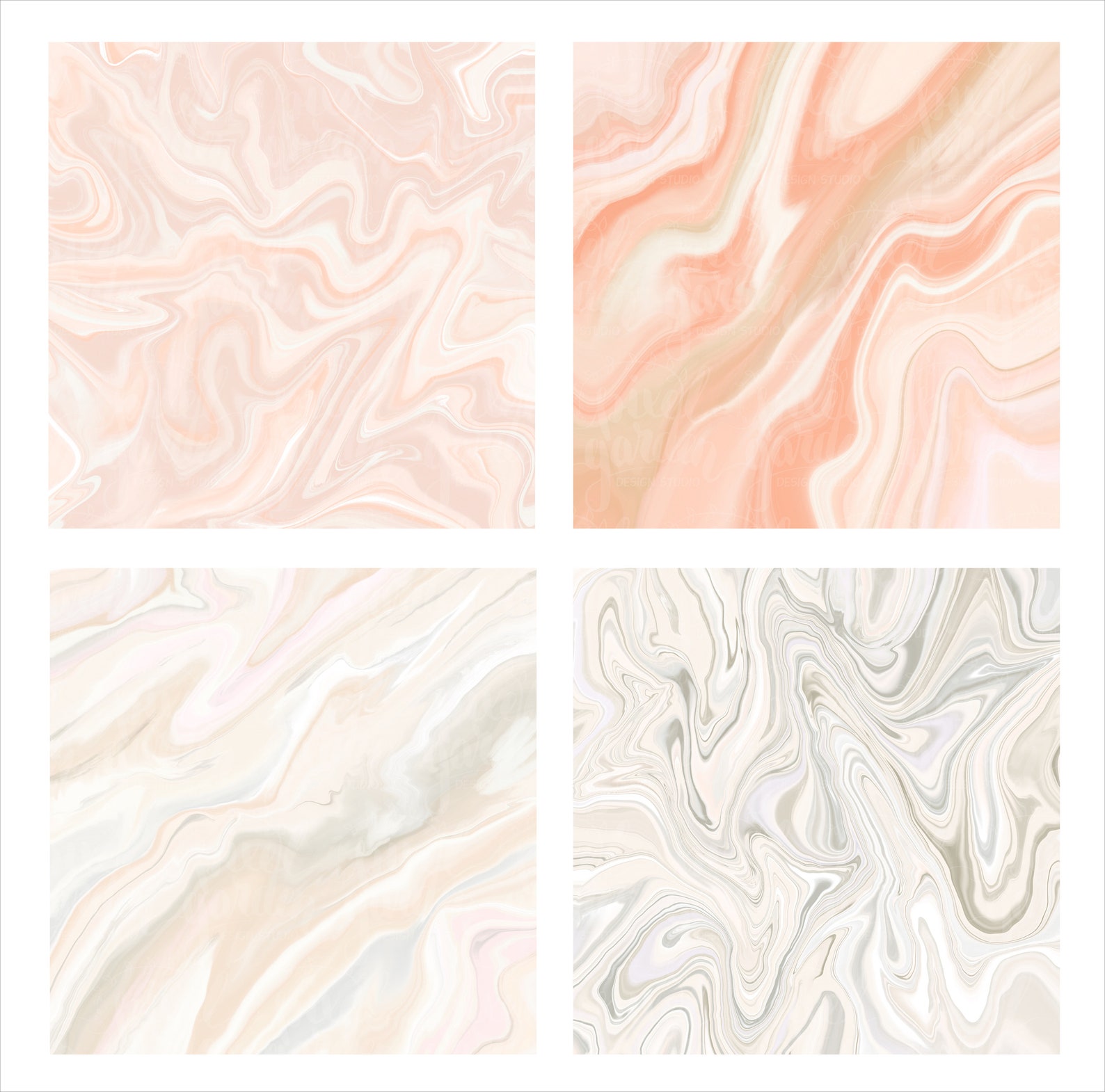 Minimalist Marble Texture Digital Paper. Neutral Marbled - Etsy