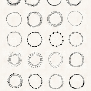 Doodle Frames Clipart. Hand Drawn Frames Clipart. Photo Borders, Frames ...