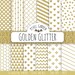 Gold Glitter Digital Paper. White and Gold Glitter Scrapbooking Paper ...