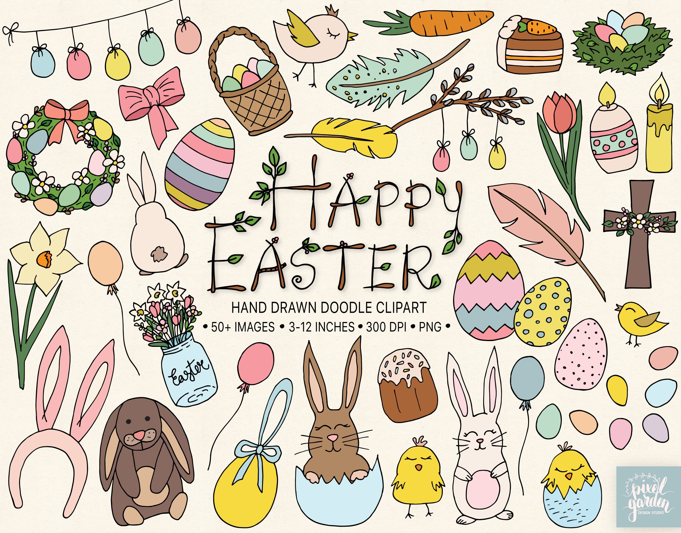 Logo Happy Easter Clipart