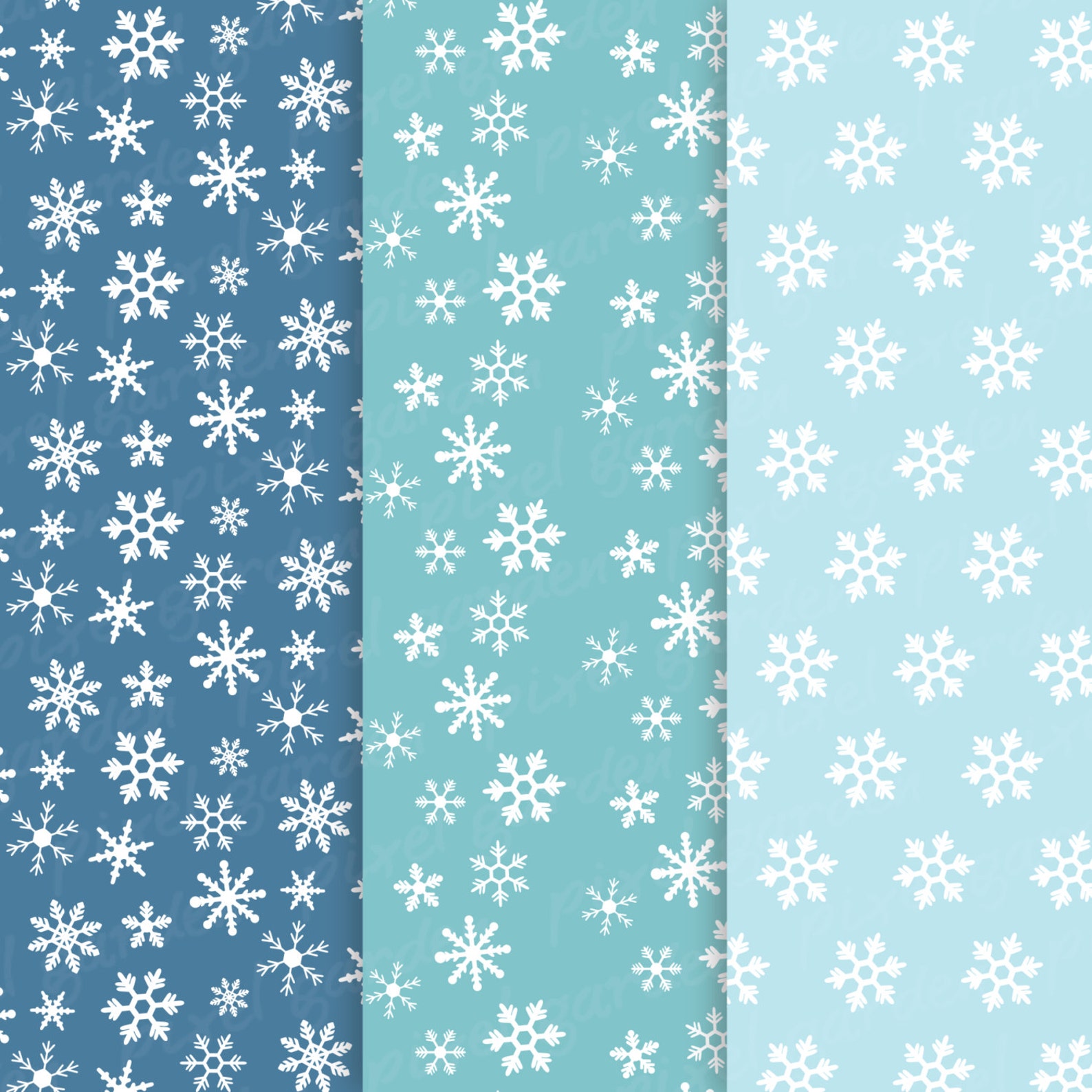Snowflake Digital Paper. Winter Snow Scrapbook Paper. - Etsy