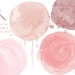 Blush Watercolor Circles Clip Art. Hand Painted Watercolour Shapes ...