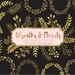 Gold Wreaths & Laurels Clip Art. Gold Foil Floral Elements - Etsy