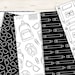 Black & White Back to School Digital Paper. Hand Drawn Student, Teacher ...