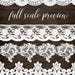 White Lace Border Clip Art. Wedding Lace Clipart. Shabby, Rustic Lace ...