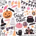 Cute Halloween Clip Art. Hand Drawn Spooky Clipart. Ghosts, Pumpkin ...