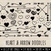 Hearts and Arrows Clip Art Set. Valentine's Day Clipart. Hand Drawn ...