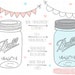 Mason Jar Clip Art. Hand Drawn Pastel Pink & Blue Mason Jars. Doodle ...