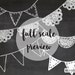 Chalkboard Bunting Banner Clip Art. Hand Drawn Birthday Bunting Banners ...
