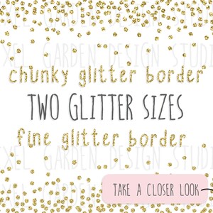 Gold Glitter Confetti Borders Clip Art. Glitter Borders and Frames ...