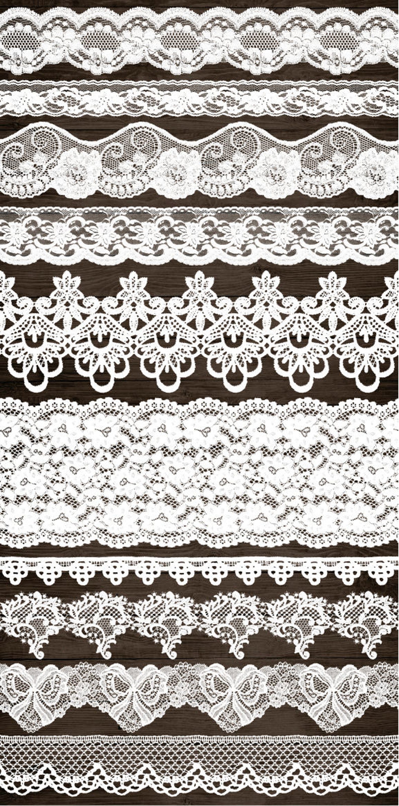 White Lace Border Clip Art. Wedding Lace Clipart. Shabby - Etsy