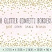 Glitter Confetti Borders Clip Art. Gold Glitter Frames. Gold | Etsy