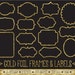 Gold Frames Clipart. Gold Foil Labels Clip Art. Metallic - Etsy