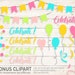 Birthday Digital Paper. Hand Drawn Party Digital Backdrop. Celebration ...