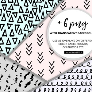 Nordic Digital Paper. Minimalist Scandinavian Pattern. Monochrome ...