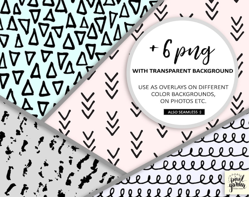 Nordic Digital Paper. Minimalist Scandinavian Pattern. Monochrome ...