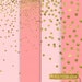 Gold Confetti Digital Paper. Pink & Gold Dot Confetti Background. Blush ...