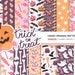 Purple Halloween Digital Paper. Hand Drawn Spooky Halloween Background ...