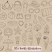 Black & White Summer Clipart. Hand Drawn Beach Vacation - Etsy