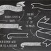 Chalkboard Banners Clip Art. Hand Drawn Ribbon Chalk Banners. - Etsy