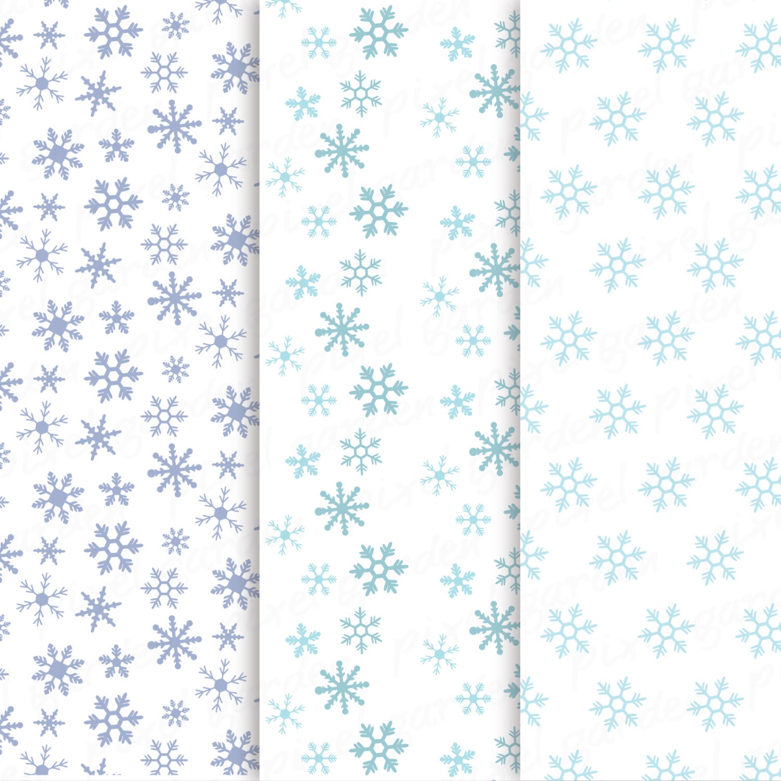 Snowflake Digital Paper. Winter Snow Scrapbook Paper. - Etsy