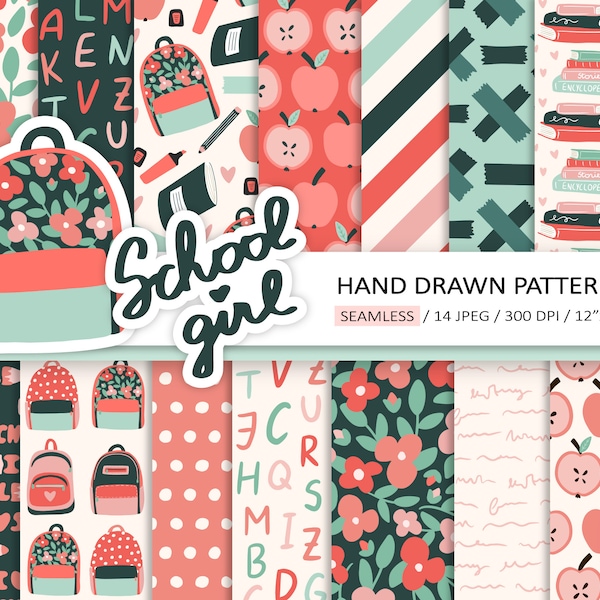 Girl Digital Paper - Etsy
