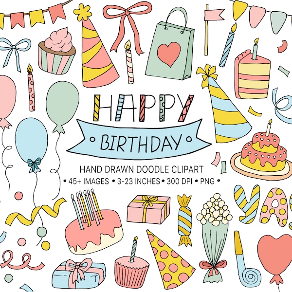 Birthday Clip Art - Etsy