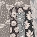 Scandinavian Floral Digital Paper. Seamless Minimalist Rose Peony ...