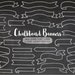 Chalkboard Banners Clip Art. Hand Drawn Ribbon Chalk Banners. White ...