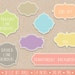 Pastel Digital Frames Clip Art Set. Tags Labels Borders in - Etsy