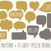 Speech Bubbles Clip Art. Hand Drawn Speech Bubbles. Thought Bubble ...