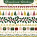 Christmas Borders Clip Art. Red, Green, Gold Digital Ribbon Clipart ...