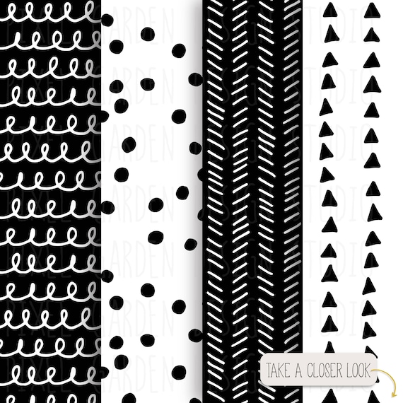Black And White Chevron Paper Border