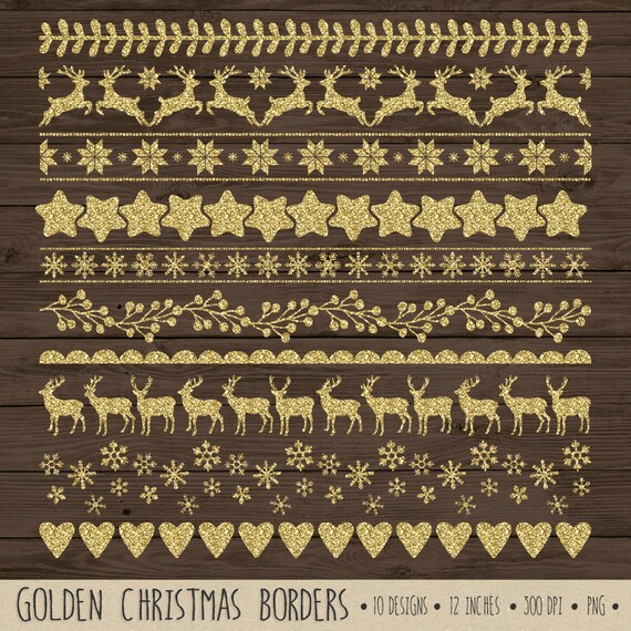 Gold Christmas Border