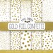 Gold Confetti Digital Paper. Gold Metallic Dot Confetti - Etsy